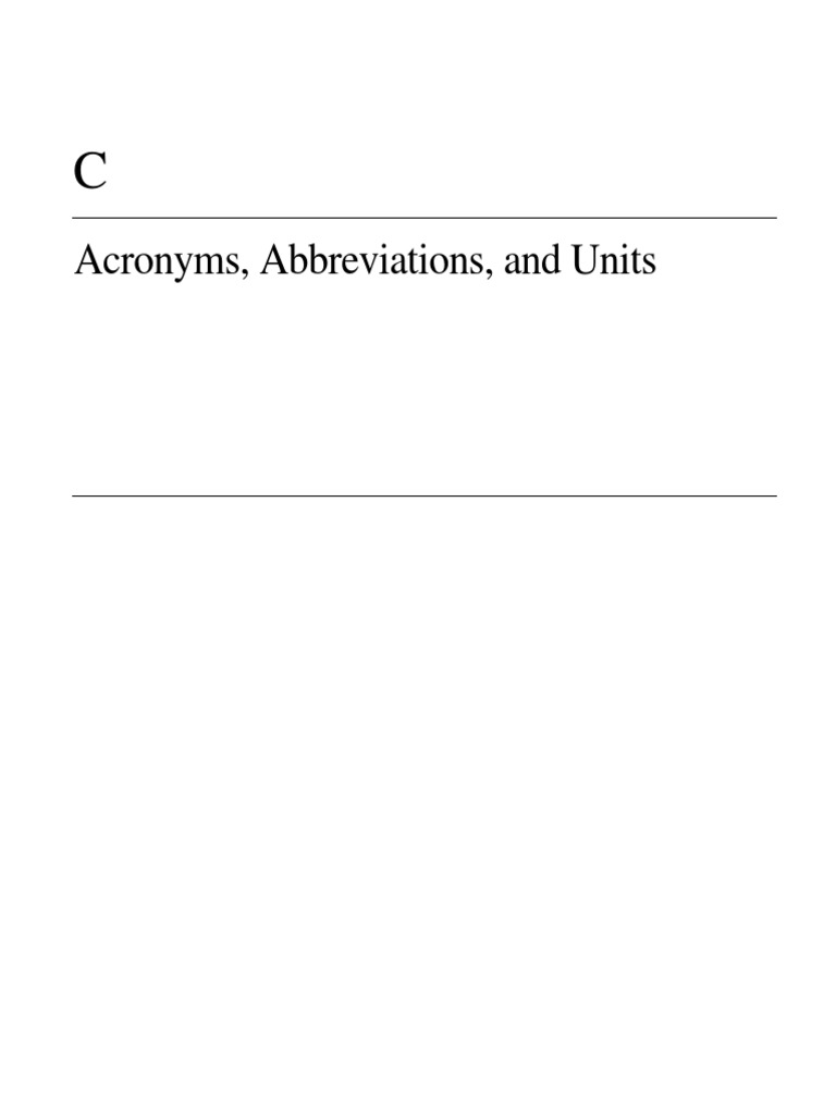 Acronyms, Abbreviations, and Units | PDF | General Circulation Model ...