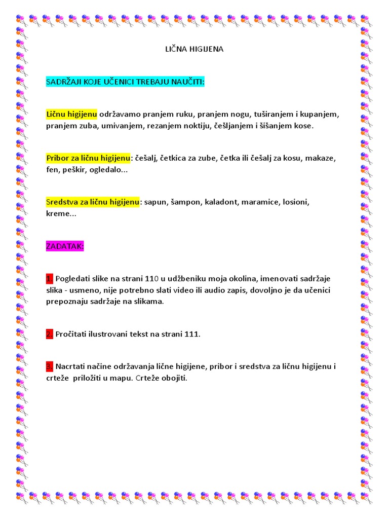Lična Higijena PDF | PDF