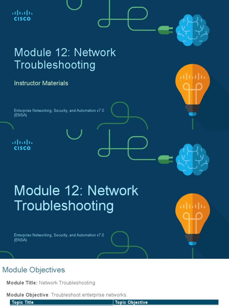 Module 12: Network Troubleshooting: Instructor Materials | PDF | Ip ...