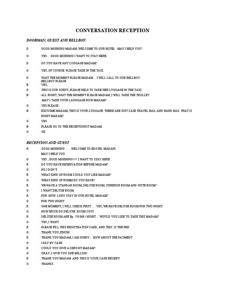 Conversation Reception | PDF | Business