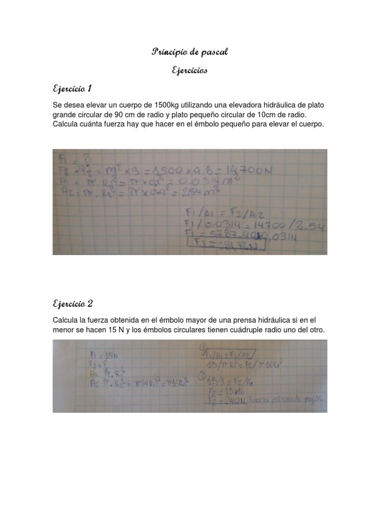Principio de Pascal 1 | PDF