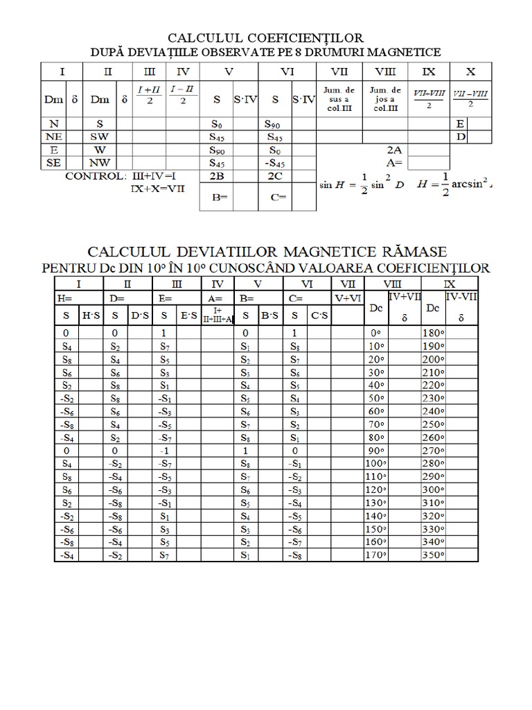 Calculul Coeficientilor | PDF