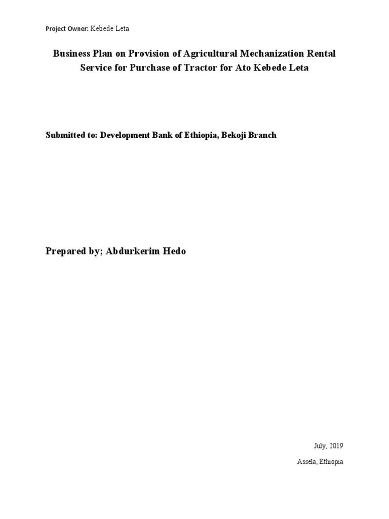 Cover Page For Business Plan - 9 | PDF