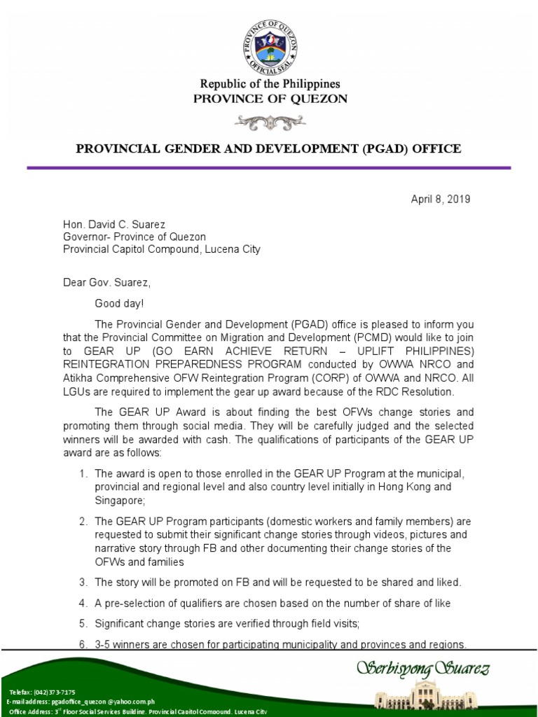 Letter To Gov | PDF