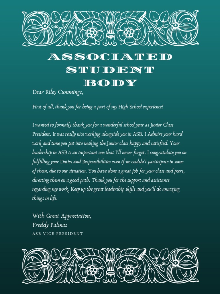 Junior Class President | PDF