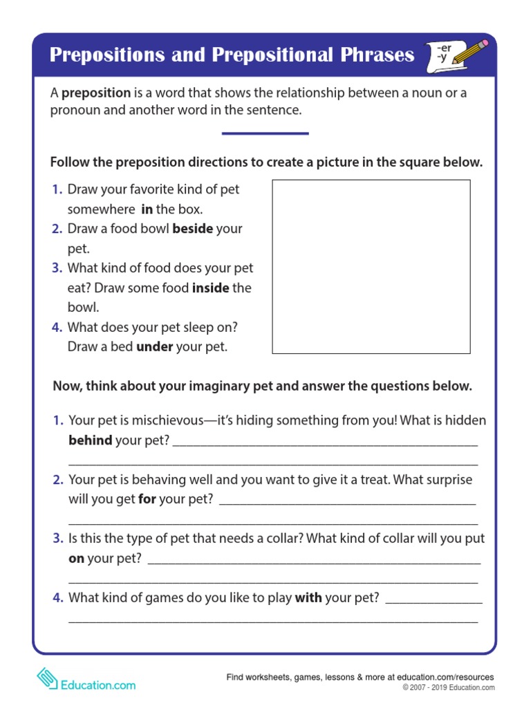 Advanced Grammar Prepositions Prepositional Phrases | PDF | Language ...