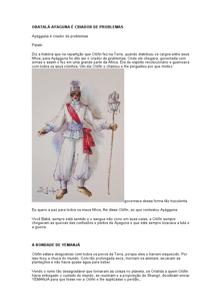Obatalá Ayaguna É Criador de Problemas | PDF | Santeria | Religião e crença