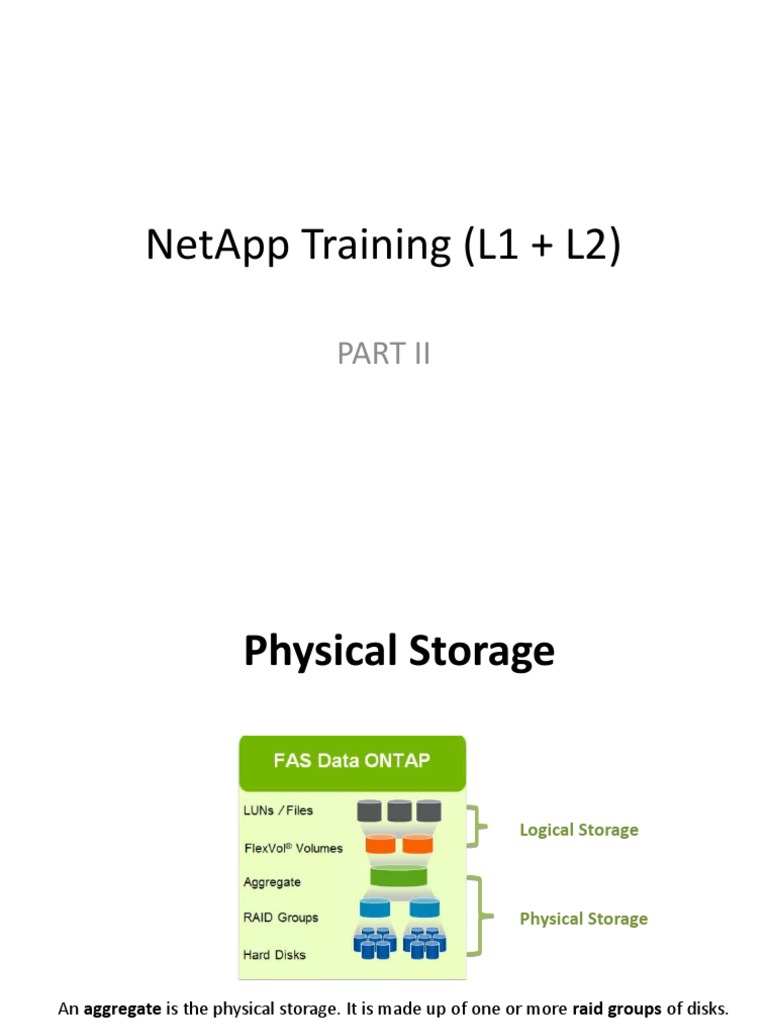 Understanding NetApp Storage Concepts: Aggregates, RAID Groups, Volumes ...