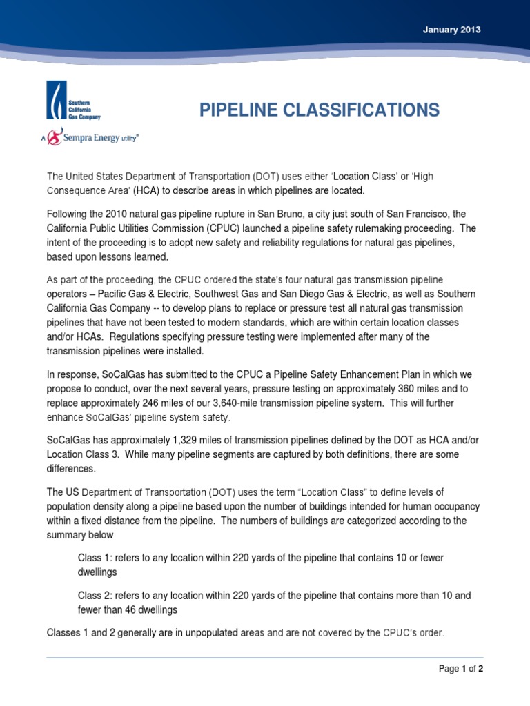 Pipeline Safety and Classification | PDF | Energy And Resource | Nature
