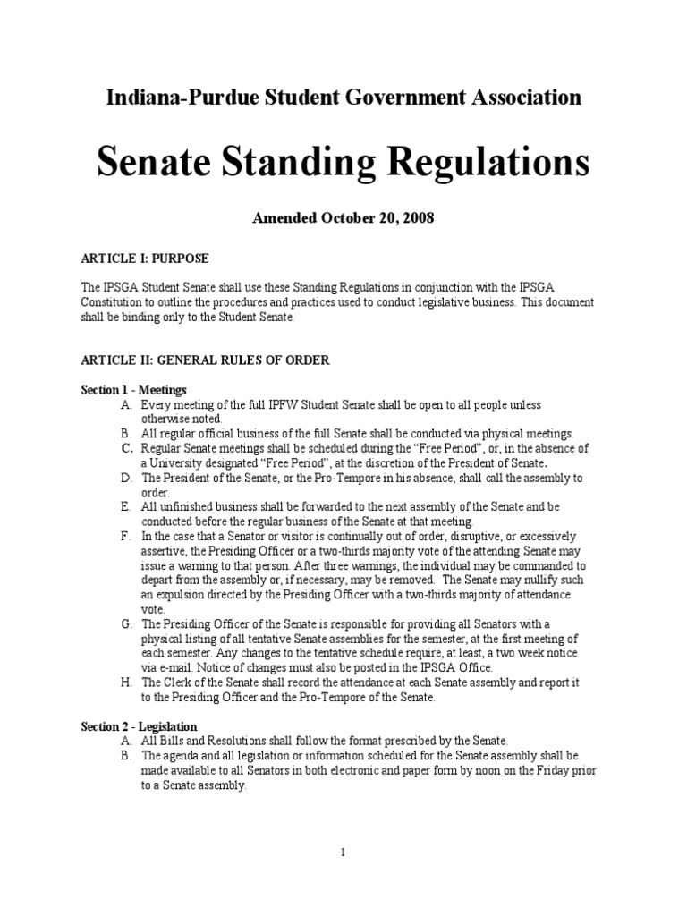 Current SSR | PDF | United States Senate | Supermajority