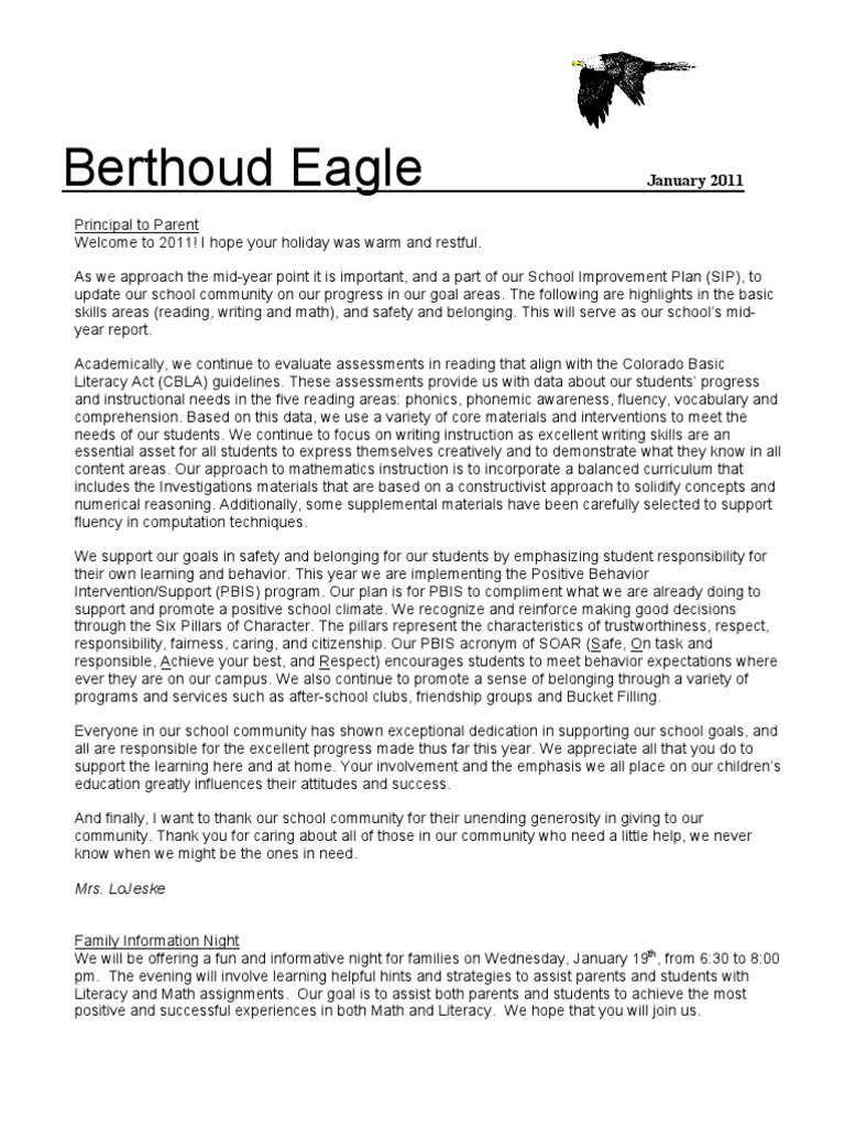 Berthoud Eagle January 2011 | PDF | Schools | Phonics