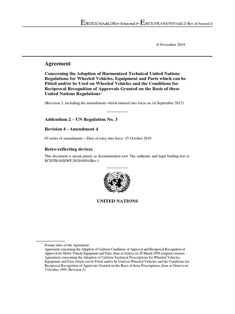 E ECE 324 Add.2 Rev.4 Amend.4 | PDF | Government | Vehicles