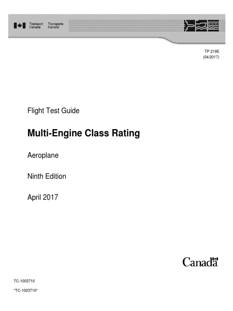 Multi-Engine Class Rating: Flight Test Guide | PDF | Flight Test ...