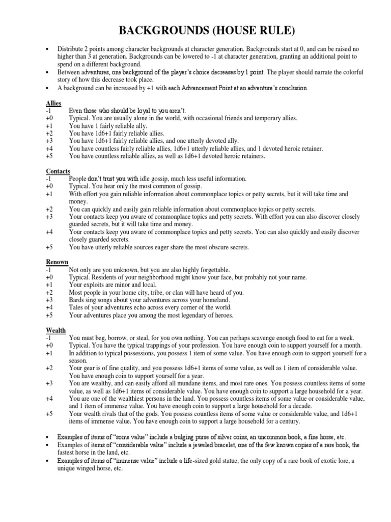 BoL Backgrounds | PDF
