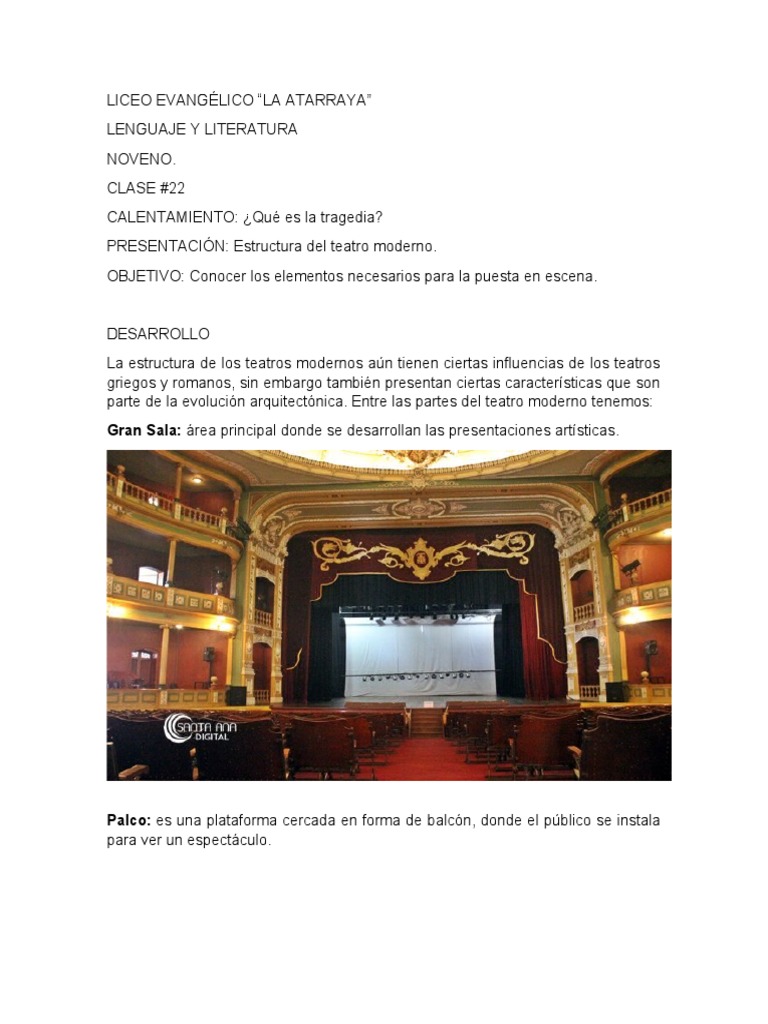 Estructura Del Teatro Moderno | PDF | Teatro | Entretenimiento (general)