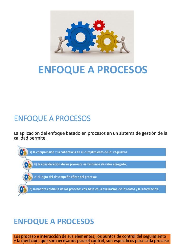 6 Enfoque A Procesos PDF | PDF | Gestión de la calidad | Sistema de ...