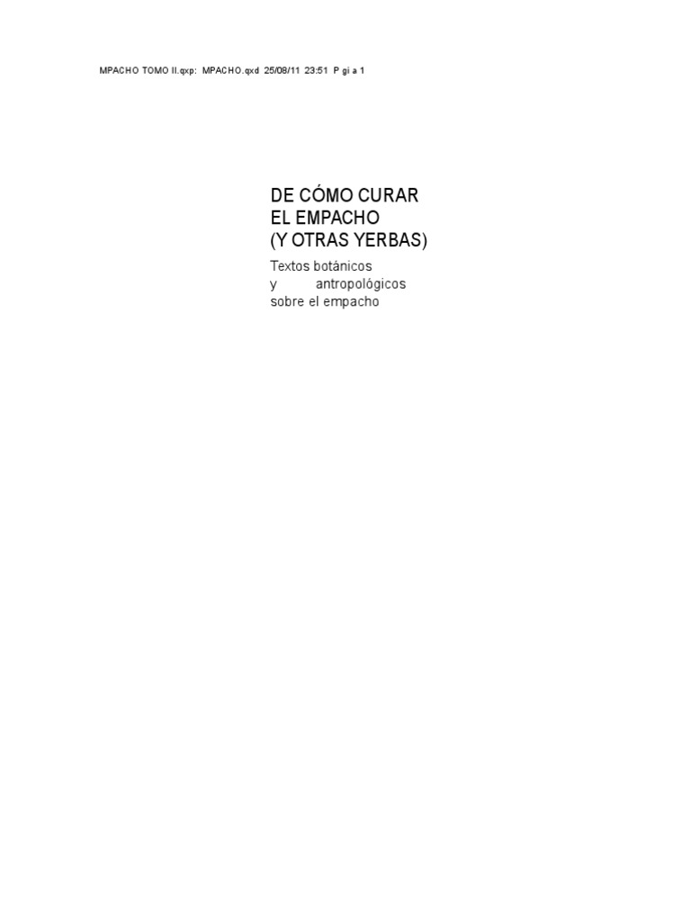 Como Curar El Empacho | PDF | Medicina alternativa | Aspirina