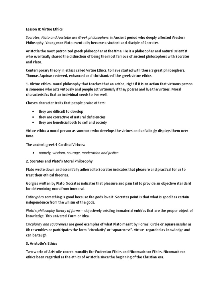 An Overview of Virtue Ethics According to Ancient Greek Philosophers ...