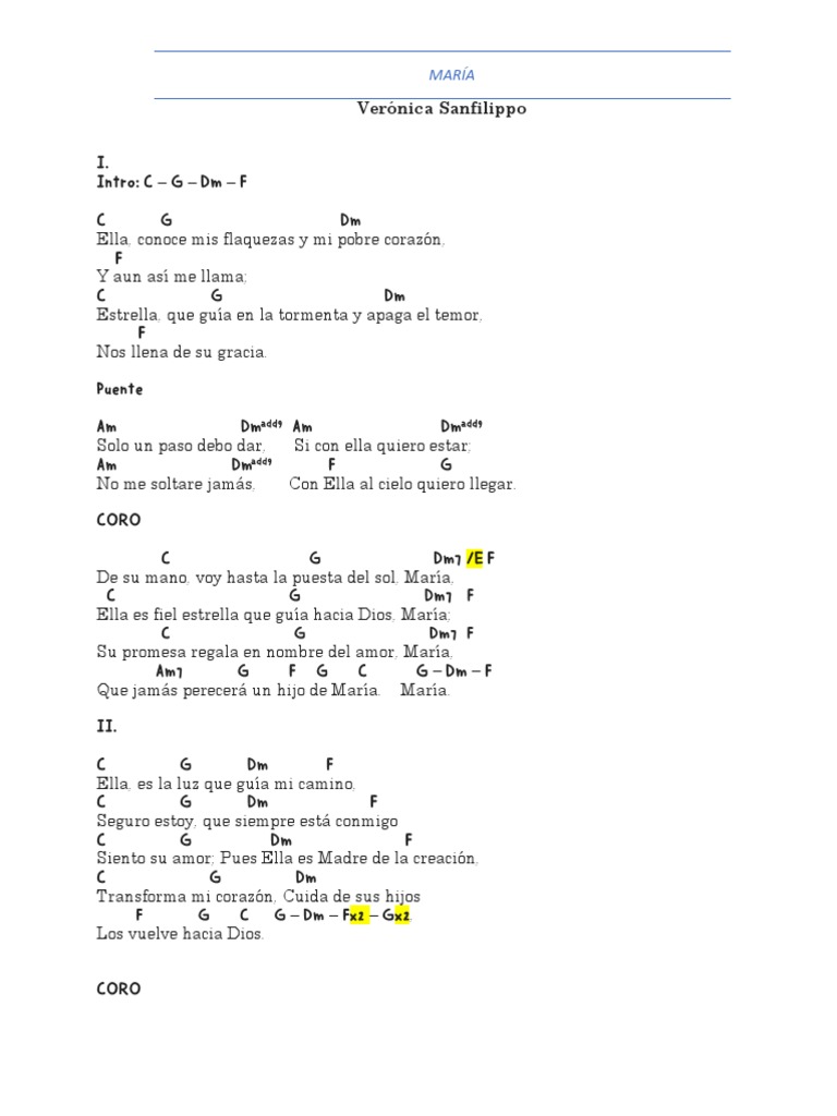 MARÍA - Sanfilippo | PDF