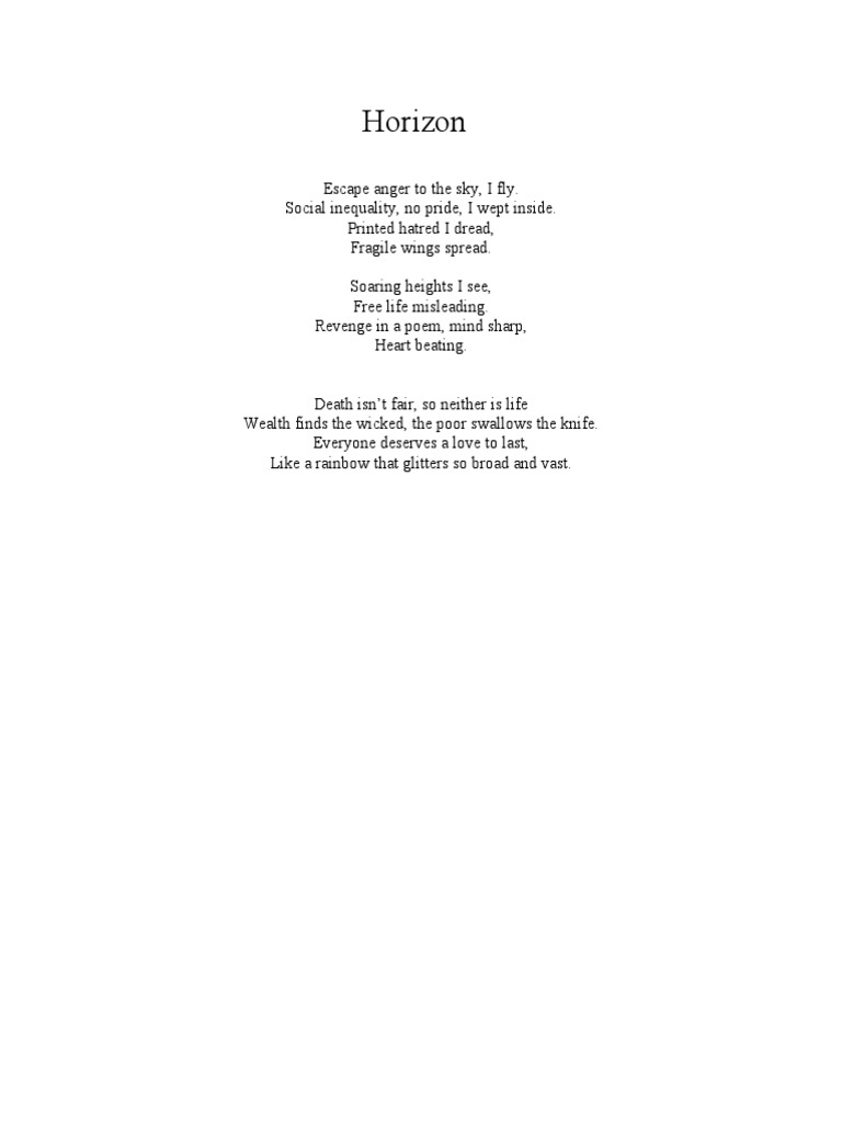 Poem About Inequality | PDF