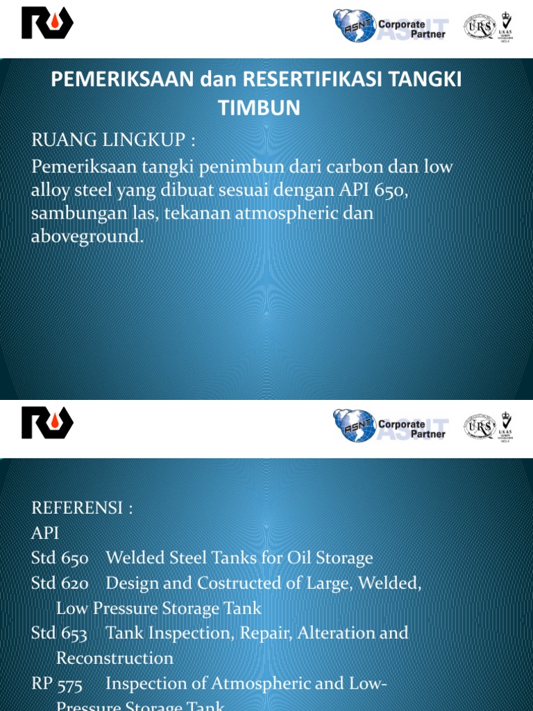 Inspeksi dan Evaluasi Tangki Timbun | PDF