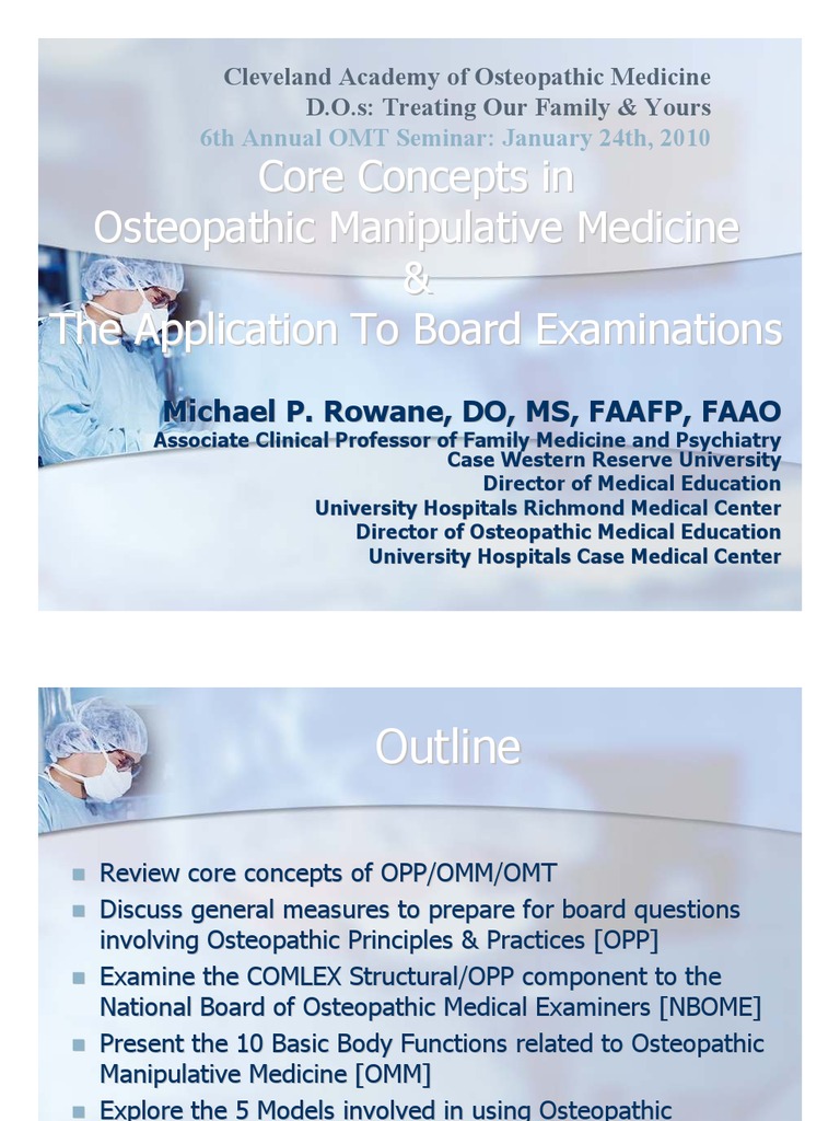 M. Rowane - Core Concepts in Osteopathic Manipulative Medicine | PDF ...