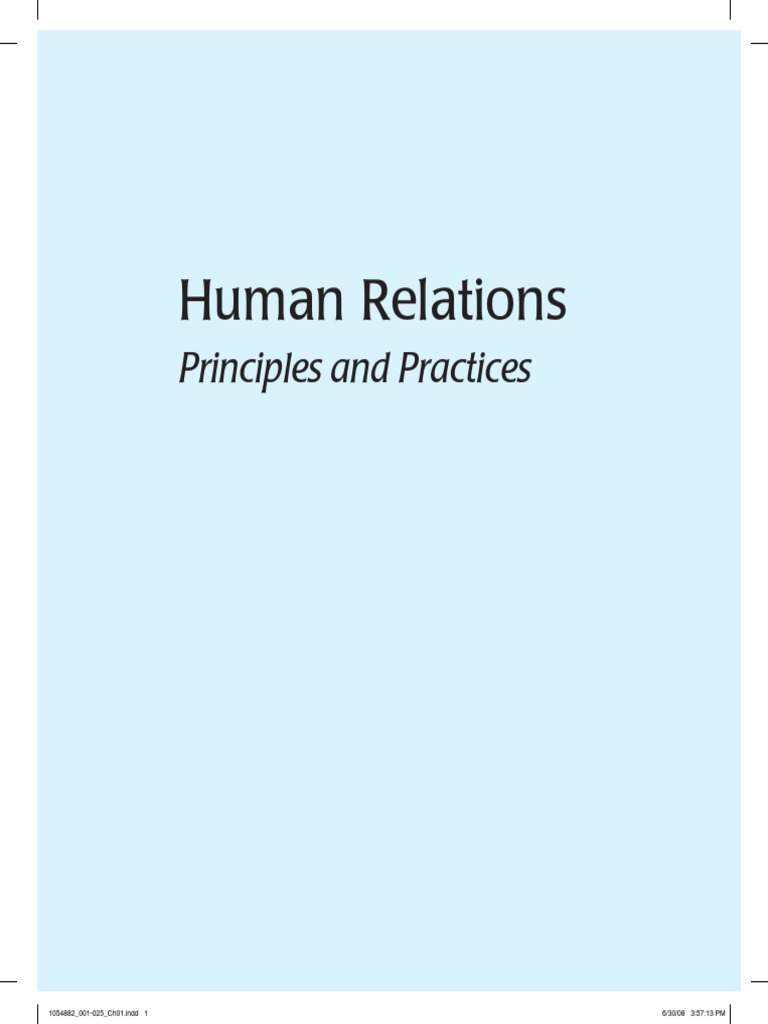 Human Relation in An Organization | PDF | Organizational Culture ...