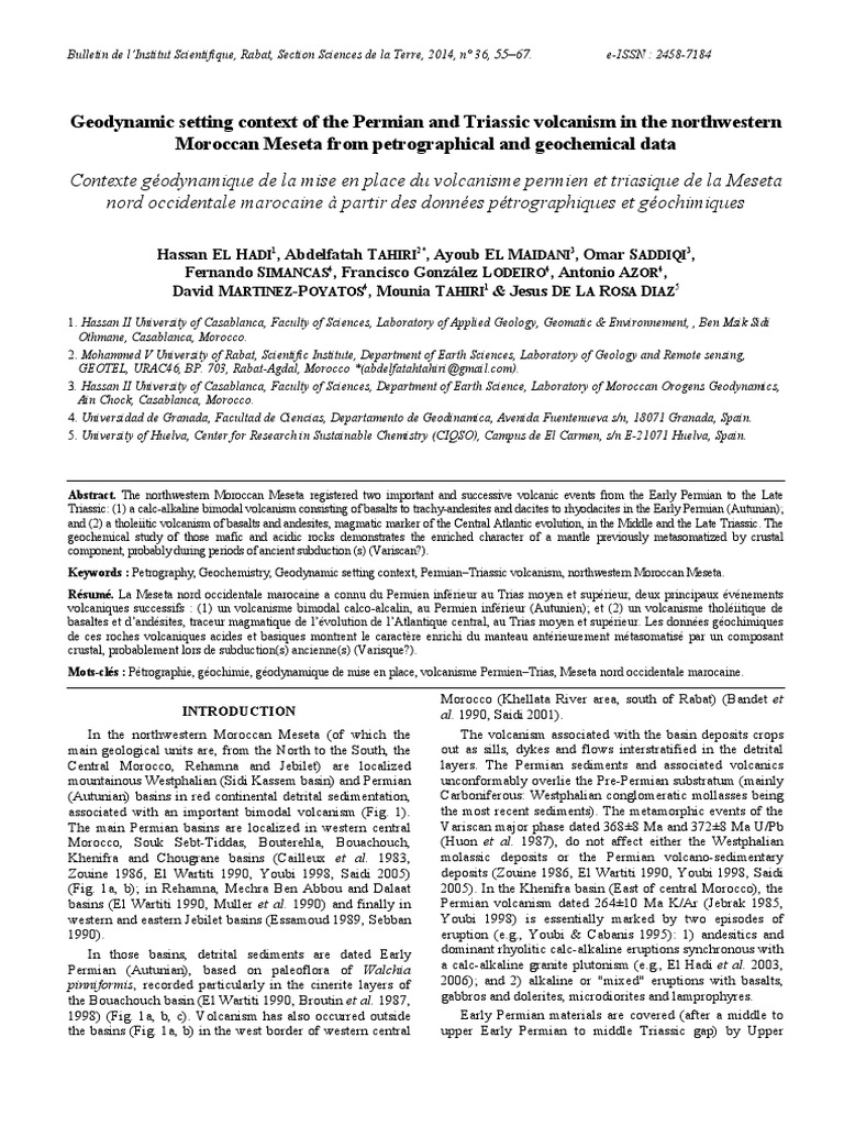 Geodynamics of Permian-Triassic Volcanism | PDF | Minerals | Igneous Rock