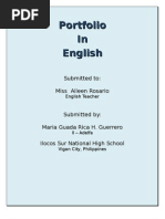 Students PortFolio Sample Template TLE 10 | PDF