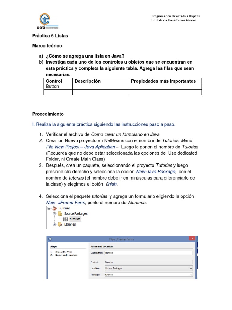 Práctica 6 Guiada Listas en Java | PDF | Java (lenguaje de programación) | Informática