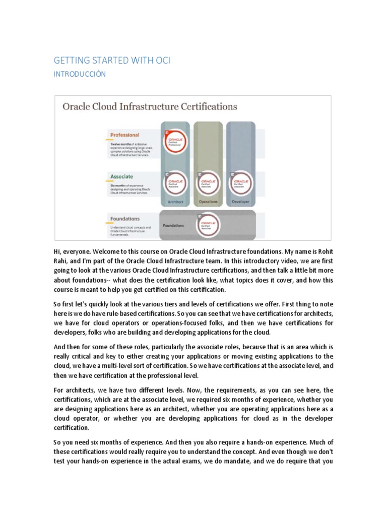Oracle Cloud Infrastructure Foundations PDF | PDF | Virtualization ...