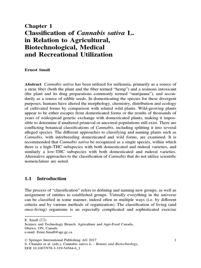 Classification of Cannabis Sativa | Download Free PDF | Cannabis | Hemp