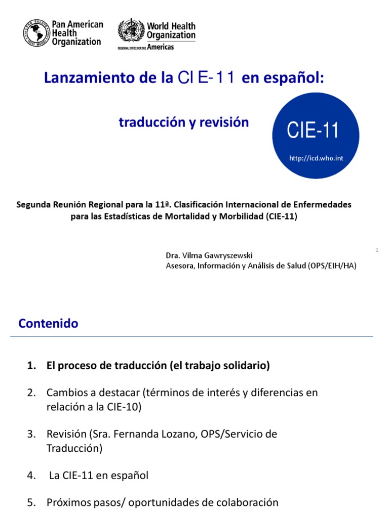 Cie 11 | PDF | Clasificación estadística internacional de enfermedades y problemas de salud ...