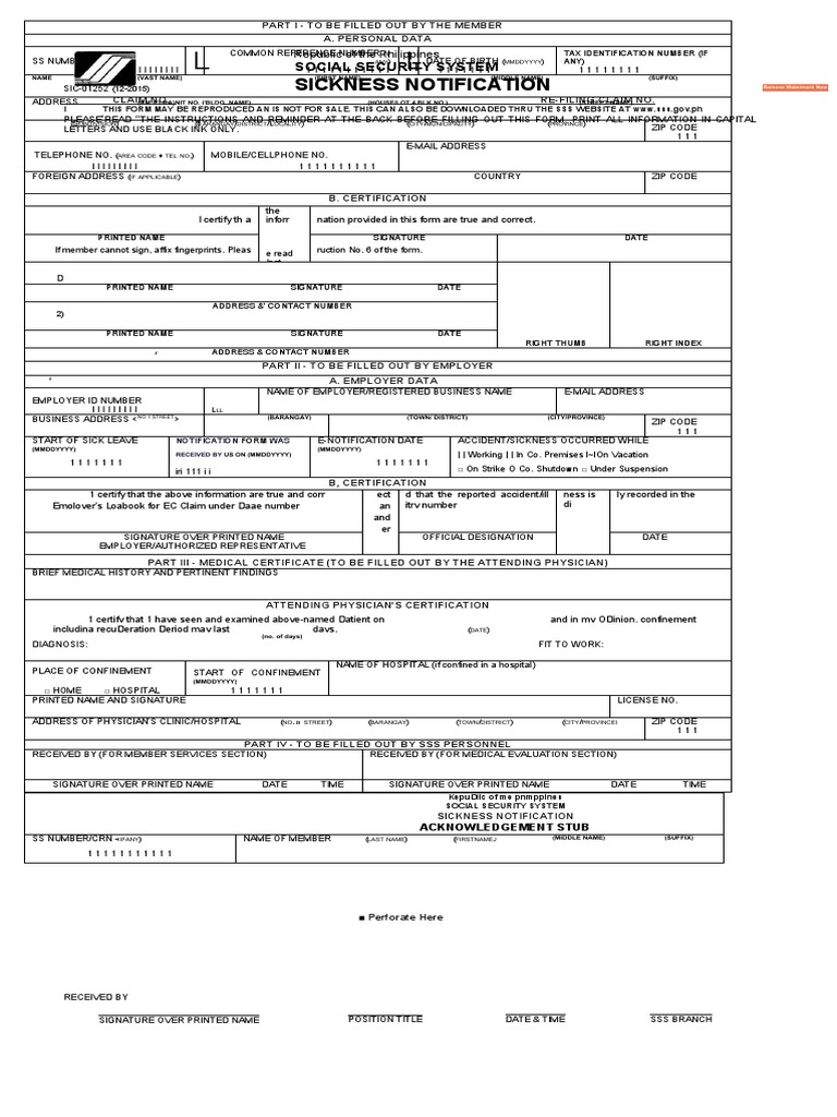 Sickness Notification: Social Security System | PDF | Business
