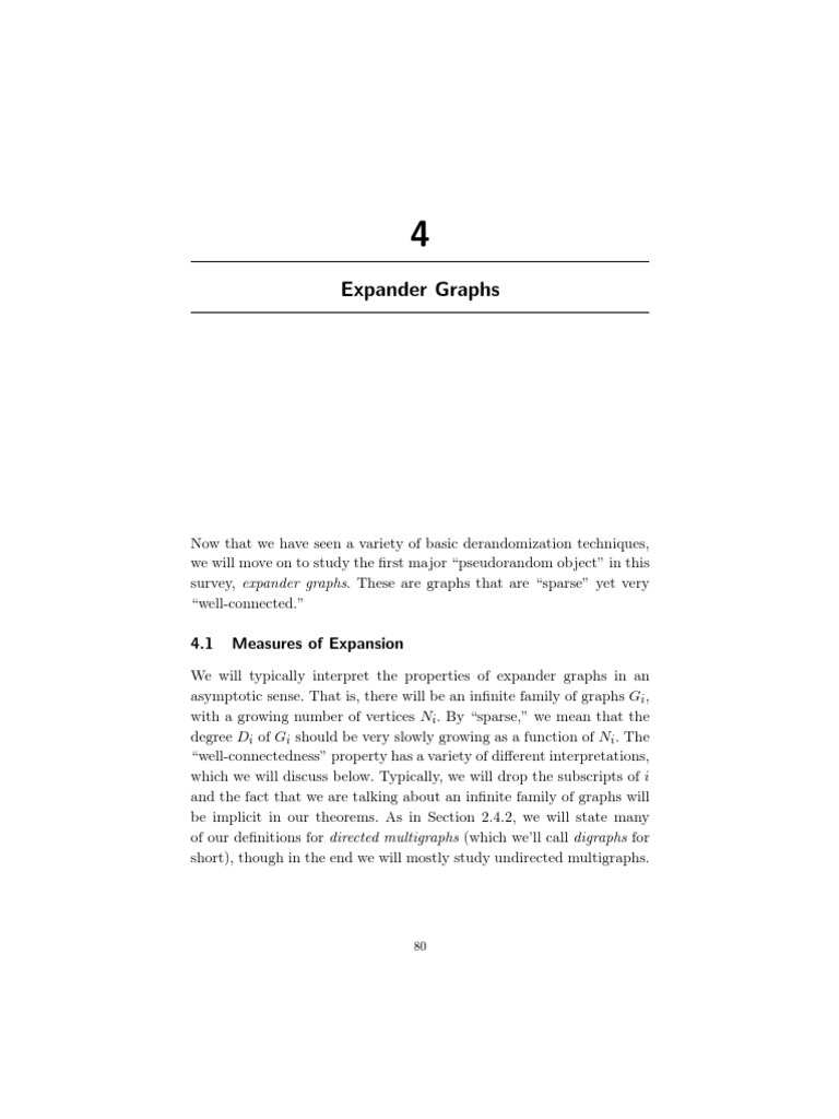 Expander Graphs: 4.1 Measures of Expansion | PDF | Vertex (Graph Theory ...