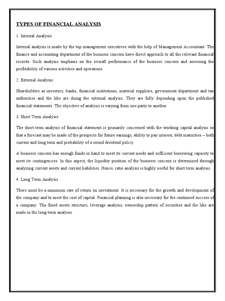 Types of Financial Analysis | PDF