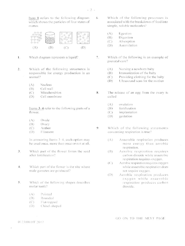 Csec Inte Sci 2017 Paper 1 | PDF