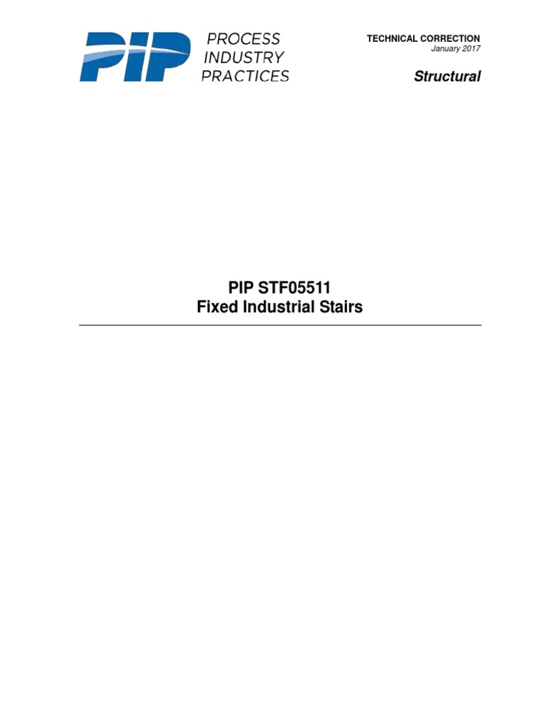PIP STF05511 Fixed Industrial Stair | PDF | Stairs | Regulatory Compliance