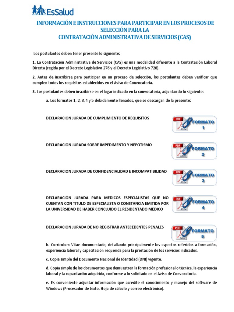 Inf Instruc Procesos Cas PDF | PDF | Derecho laboral | Seguro