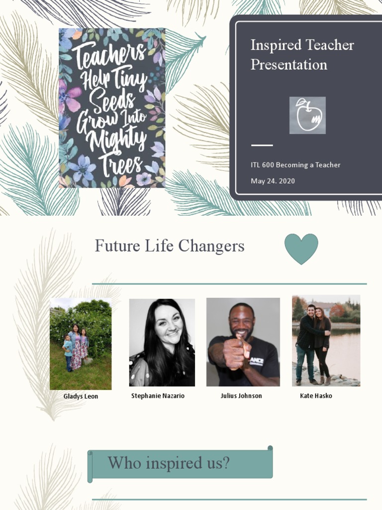 Inspired Teacher Presentation | Descargar gratis PDF | Teachers ...