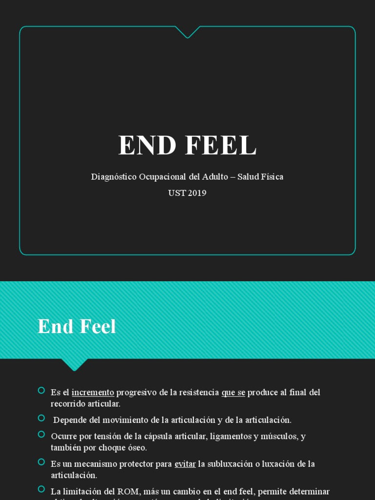Diagnóstico de End Feel en Adultos | PDF