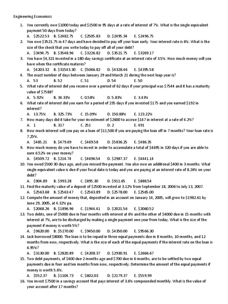 Financial Calculations and Interest Problems | PDF | Interest | Discounting