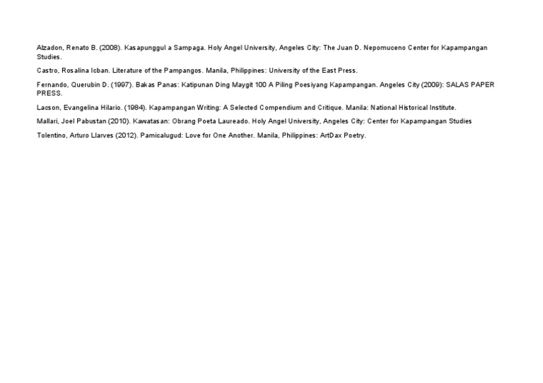 Kapampangan Authors | PDF | Social Science