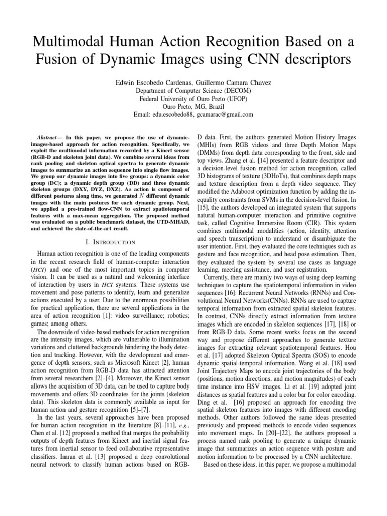 Multimodal Human Action Recognition Based On A Fusion of Dynamic Images Using CNN Descriptors ...