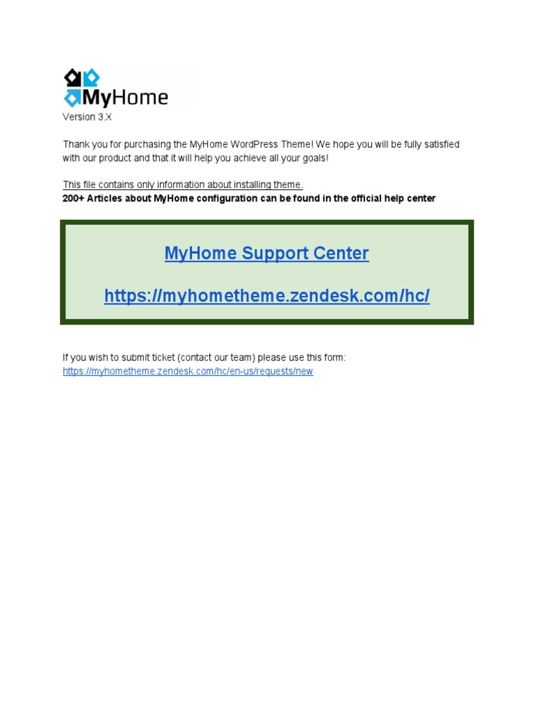 Install MyHome WordPress Theme | PDF | Word Press | Online Services