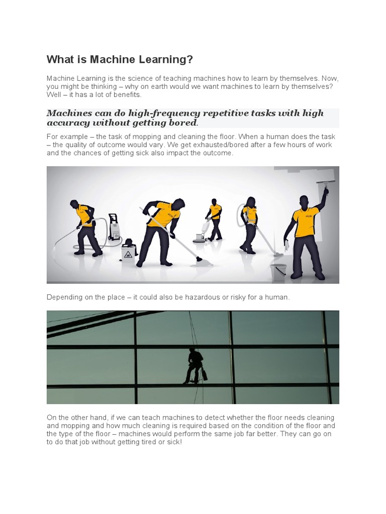 What Is Machine Learning?: Machines Can Do High-Frequency Repetitive ...