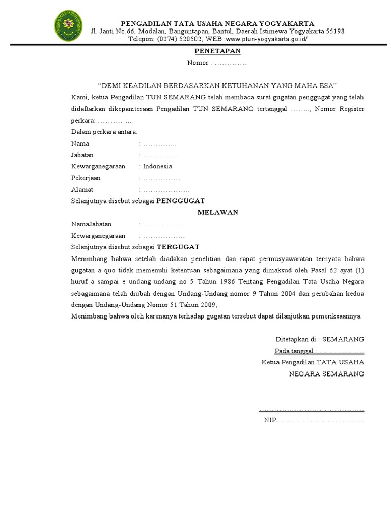 Penetapan Dismissal | PDF