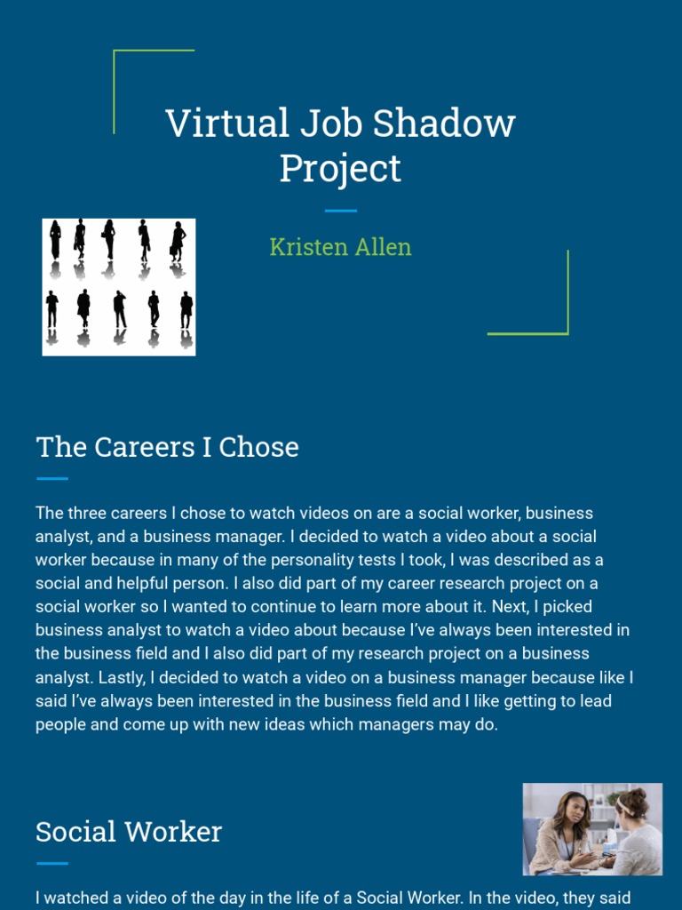 Virtual Job Shadow Project | PDF | Experience | Psychoanalysis