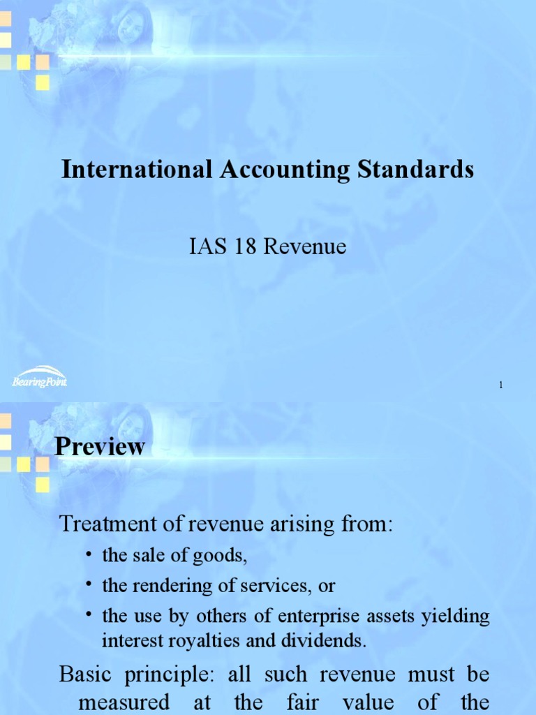 International Accounting Standards: IAS 18 Revenue | PDF | Revenue ...