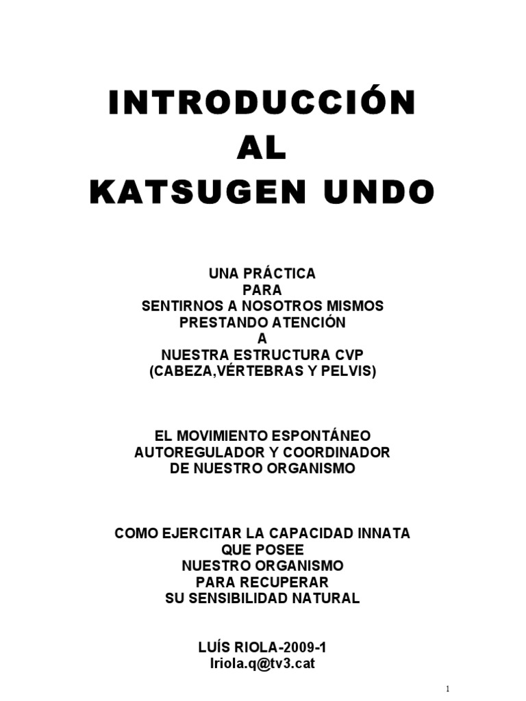 Introducción Al Katsugen Undo | PDF | Psique (psicología) | Vida